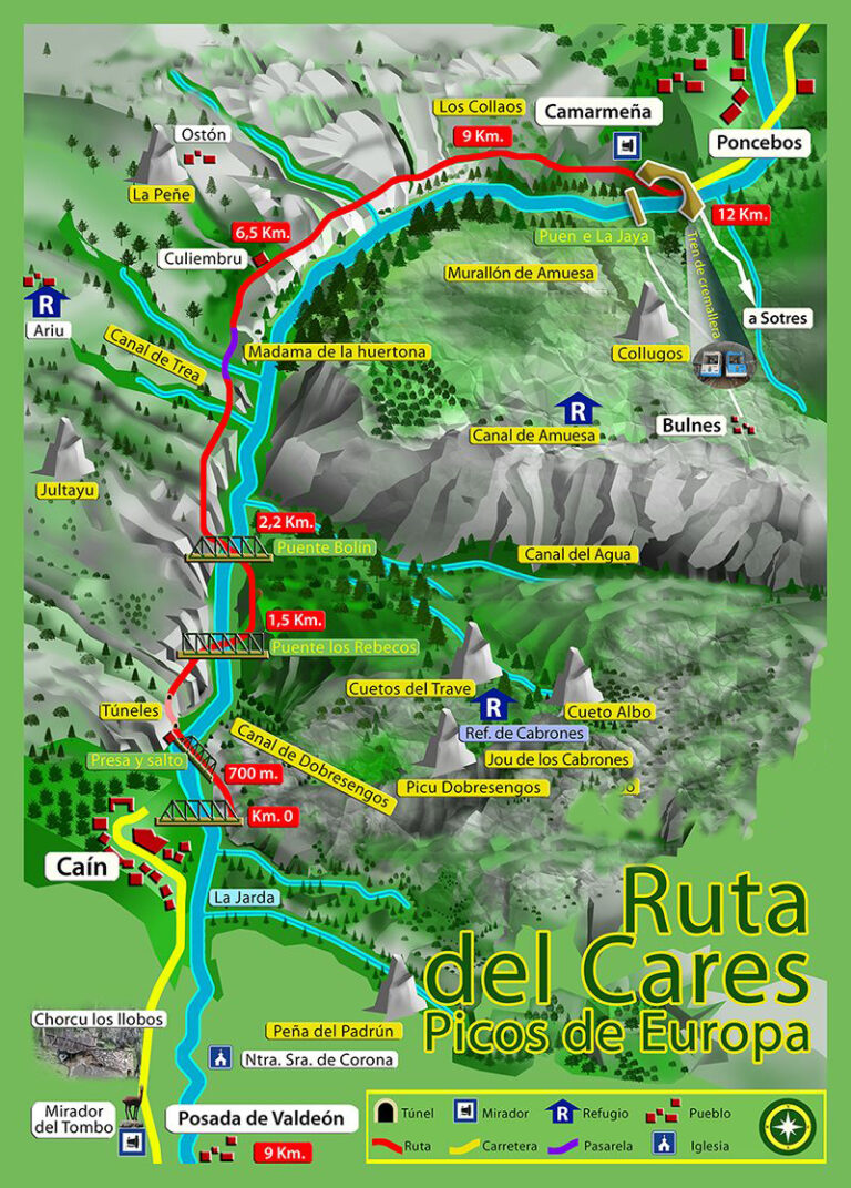 Ruta del Cares. Senderismo Ruta Cares Poncebos a Caín + Tour 4x4 Picos ...
